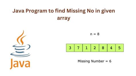 Java Program To Find Missing Number In Array Answer Find Missing