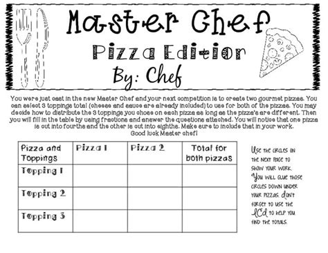 Fraction Pizza Math Activity Craftivity By The Ready Set Classroom