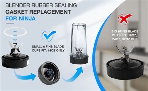 Prokitchen 6pcs Blender Sealing Gasket For Ninja Blender