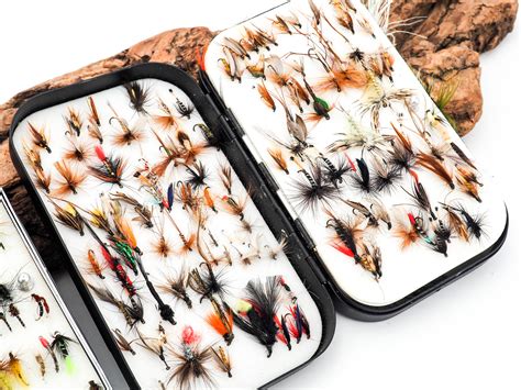 Pair Of Richard Wheatley Fly Boxes Selection Of Good Quality Flies