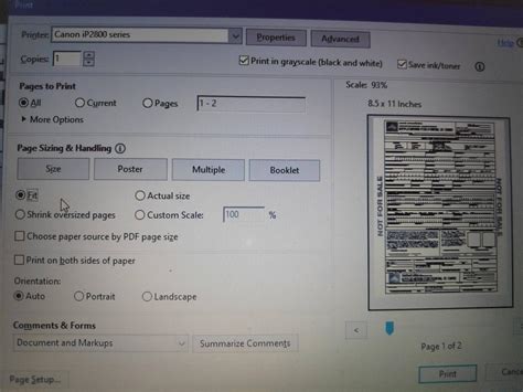Canon Pixma Ip2870 Bottom Margin R Printers