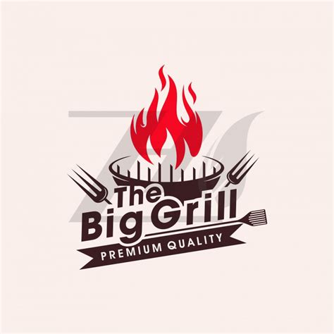 دانلود لوگو طرح کباب پز و چنگال با شعله آتش دانلود رایگان فایل لایه باز، Psd، وکتور، لوگو و موکاپ