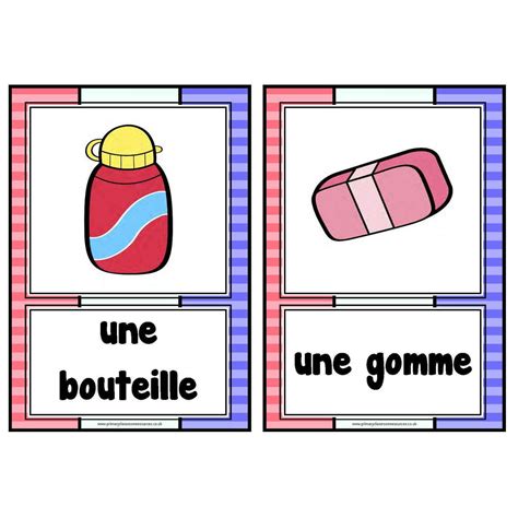 French Classroom Objects Cards Primary Classroom Resources