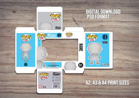 Funko Pop Vinyl Custom Box Template Editable Digital Download Etsy