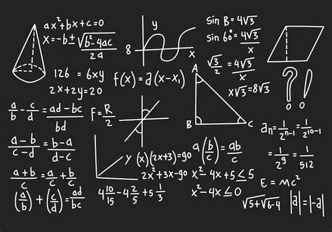 Premium Vector Vector Realistic Math Chalkboard Background Illustration