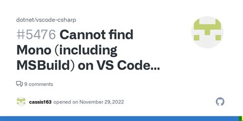 Cannot Find Mono Including Msbuild On Vs Code Fedora Linux Issue Dotnet Vscode
