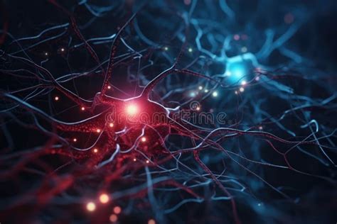 Abstract Neuron Cell Science Illustration Cell Health Science Generative Ai Stock Illustration