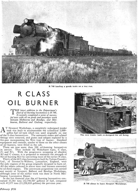 R Class Steam Locomotives