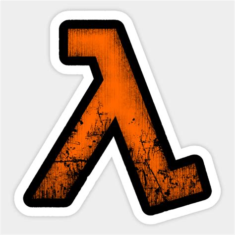 Lambda Orange Geeky Sticker Teepublic