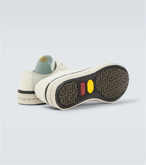 Nolan Leather Trimmed Canvas Sneakers In White Visvim Mytheresa
