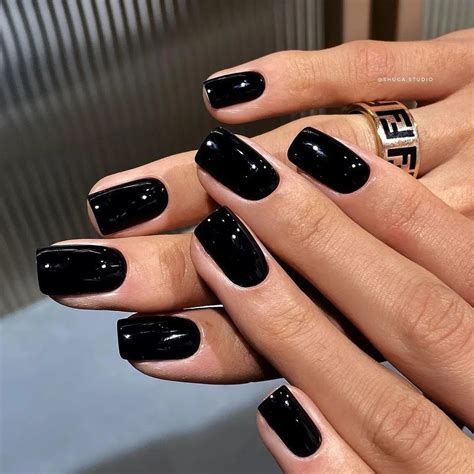 45 Latest Short Black Nail Designs To Try In 2024