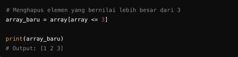 Tutorial Hapus Elemen Array Numpy Dalam Python
