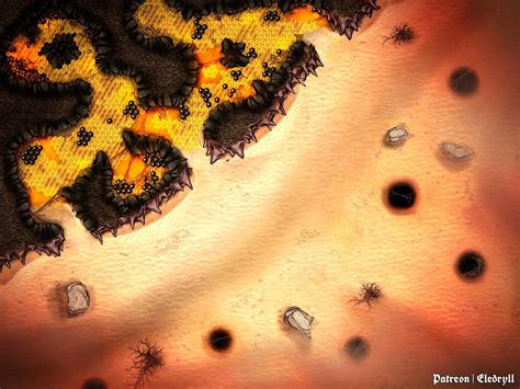 The Crawling Ridges Desert Cave Map [40x30] [gridless] R Dndmaps