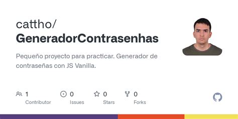 Github Catthogeneradorcontrasenhas Pequeño Proyecto Para Practicar Generador De Contraseñas
