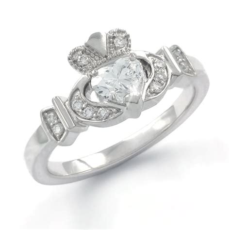 Classic Claddagh Ring With ½ct Diamond From My Irish Jeweler