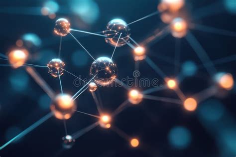 Visual Representation Of Molecular Structure With Glowing Connections