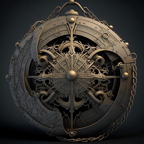 Premium Photo A 3d Model Of A Clock With A Compass And The Word Time
