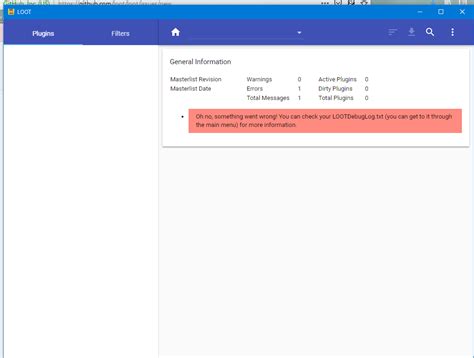 Something Is Wrong Error After Loot Update Today · Issue 1072 · Loot