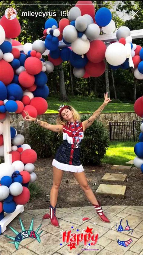 Miley Cyrus Has A Fourth Of July Party In The Usa