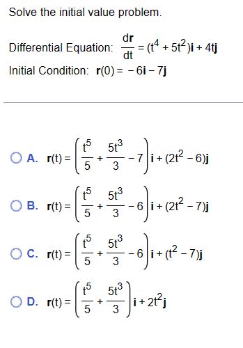 solved solve the initial value problem differential
