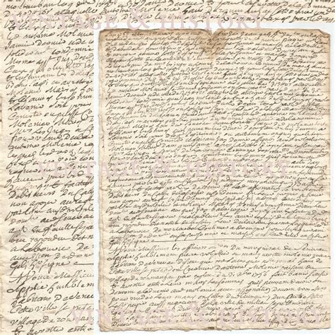1757 Old French Document Printable Digital Ephemera Antique Papers