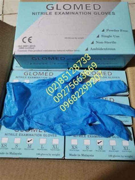 Fda Approved Glomed Nitrile Examination Gloves Powder Free Lazada Ph