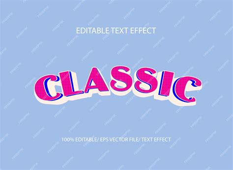 Premium Vector Classic Text Effect Text Effect Style