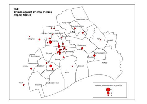 Repeat Victims By Name In Hull Map Shows Census Ward Boundaries