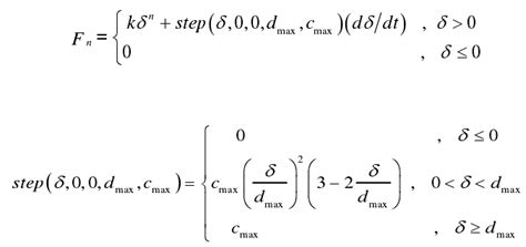 Define The Collision Contact Force Between Gear And Gear Between Seal
