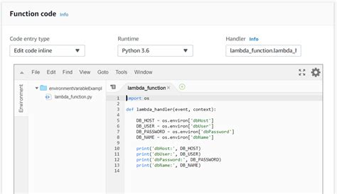 Aws Lambda Console Accessing Environment Variables Via Python Radish Logic