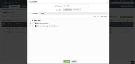 Windows Active Directory Group Policy Management ADManager Plus