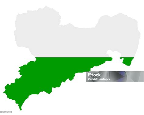 Flag In Map Of Saxony Stock Illustration Download Image Now