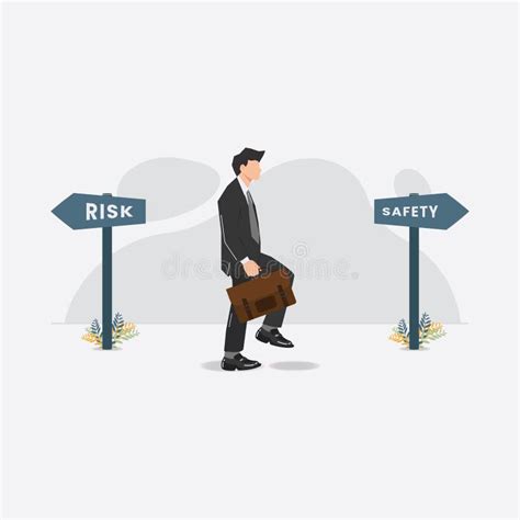 Businessman Taking Safety Way Design Vector Illustration Stock Vector