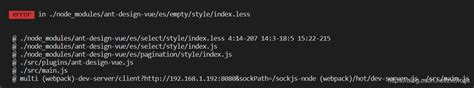 Vue按需引入ant Design报错 Error In Nodemodulesant Design Vueesempty