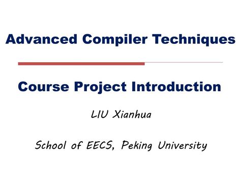 ppt advanced compiler techniques powerpoint presentation free
