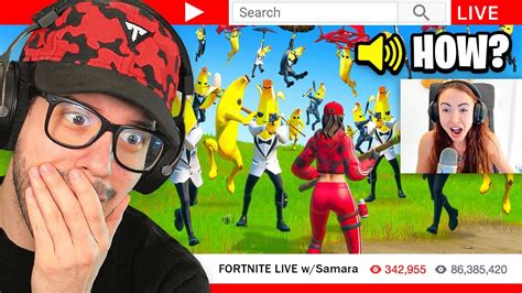 I Stream Sniped My Girlfriend With A Peely Army Fortnite Youtube