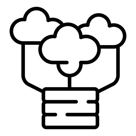 Network Data Icon Outline Style Vector Art At Vecteezy