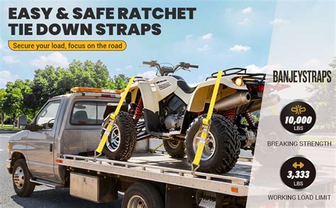 Heavy Duty 2 Inch Ratchet Straps 20ft 4 Pack 10000 Lbs