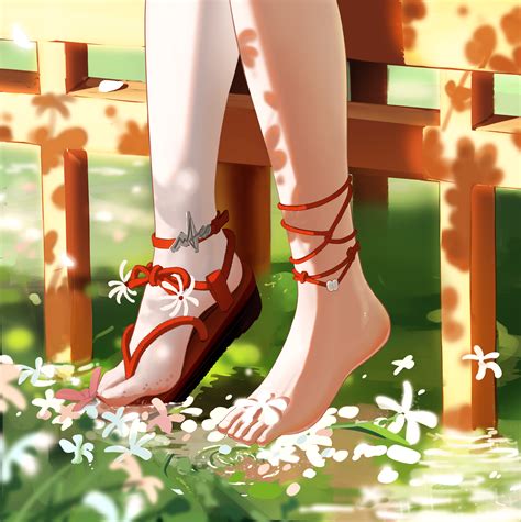 Myeo Original Absurdres Commentary Request Highres 1girl Anklet
