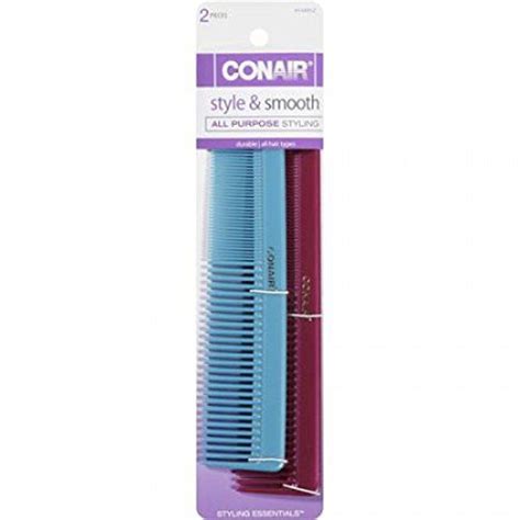 Conair Smooth And Style All Purpose Combs For Everyday Use Colors Vary