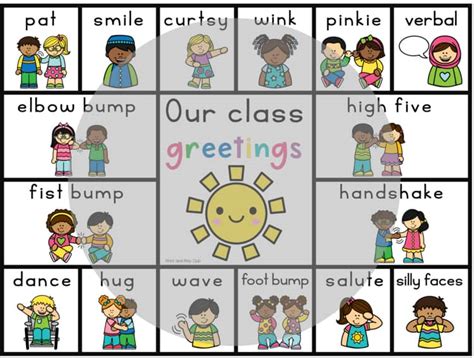 Our Class Greetings Poster By Print And Play Club Tpt