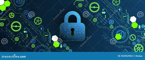 Cyber Security Or Network Protection System Privacy Stock Vector