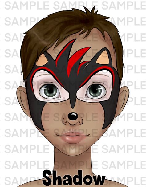 Face Painting Sonic Tails Knuckles Board Face Paint Design Menu Board