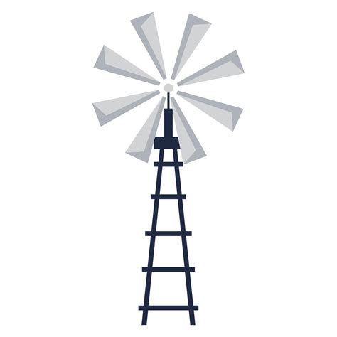 Windmill Tower Farm Energy 11263522 Vector Art At Vecteezy