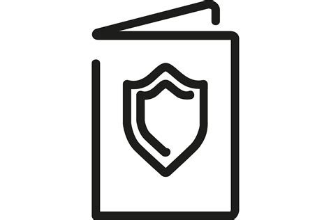 Security Protocol Thin Line Icon Shield Graphic By Pchvector