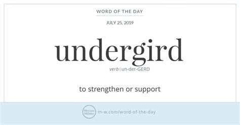 Word Of The Day Undergird Merriam Webster Word Of The Day New