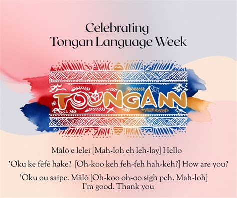 Catholic Let Us Celebrate Tongan Language Week By Learning A Few
