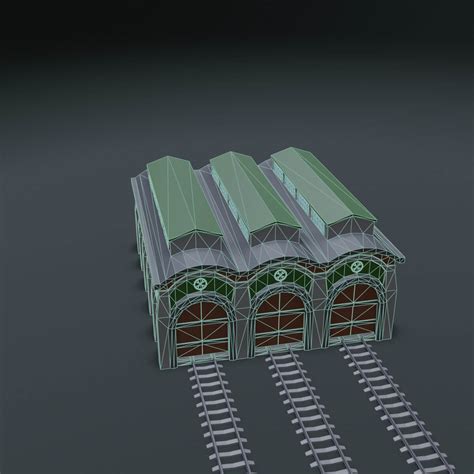 Railway Workshop 3d Model By Mg53