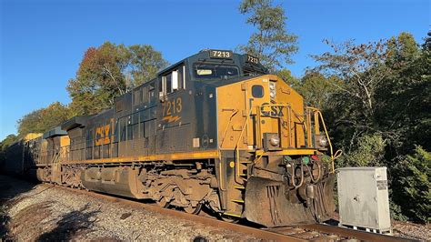 Csx 7213 And Csx 806 Pulling Some Interesting Things Through Warm Springs
