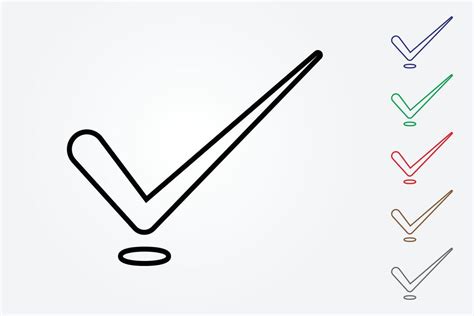 Tick Mark Outline Vector Art Icons And Graphics For Free Download